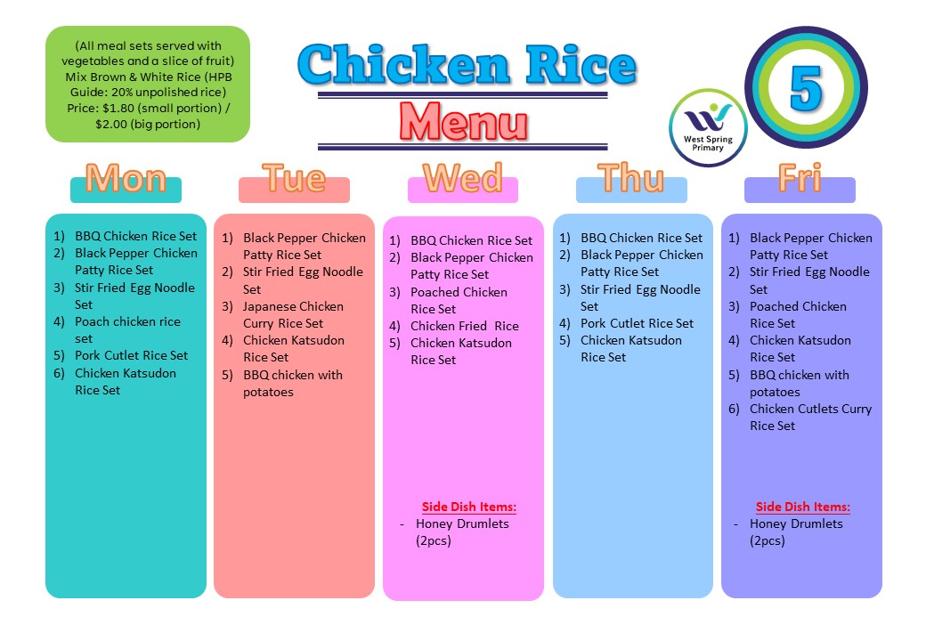 School Canteen Menu