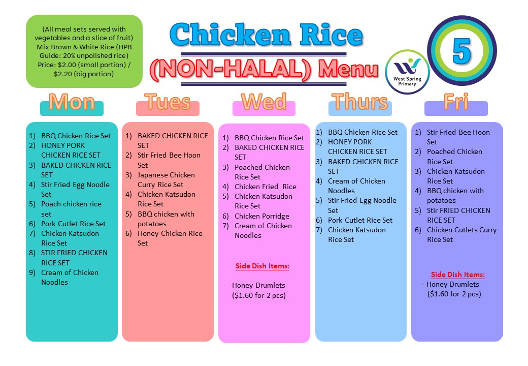 School Canteen Menu